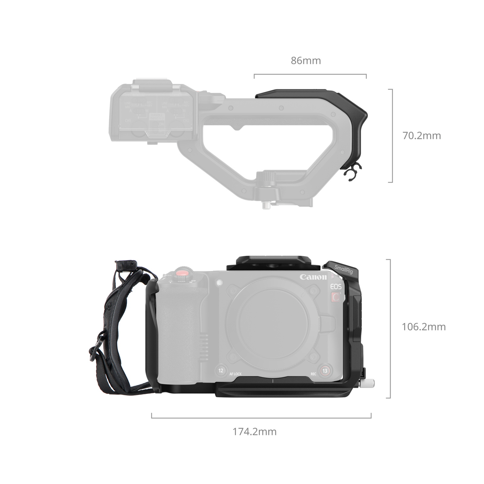 SmallRig Camera Cage Kit for Canon EOS C50 with XLR Extension 5657 ...