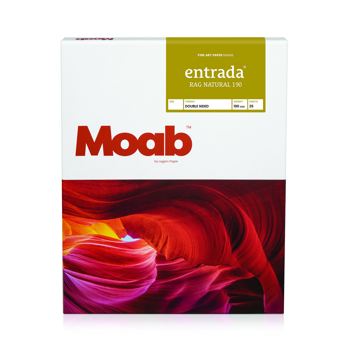 Moab Entrada Rag Natural 190, 17" x 22" - 25 Sheets — Glazer's Camera