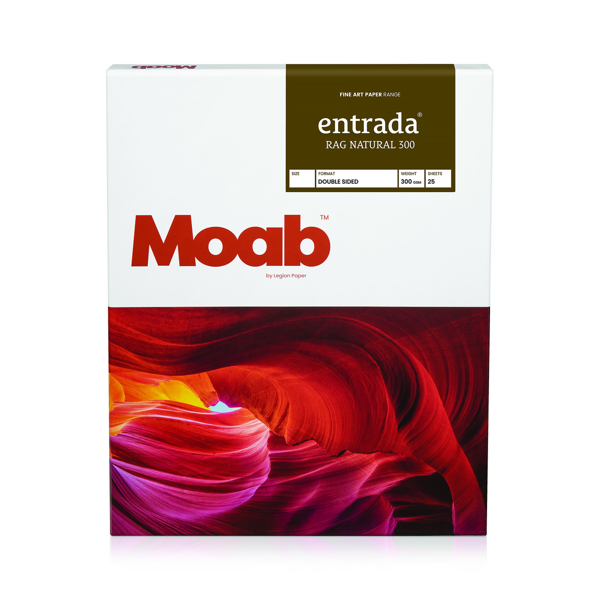 Moab Entrada Rag Natural 300, 17" x 22" - 25 Sheets — Glazer's Camera