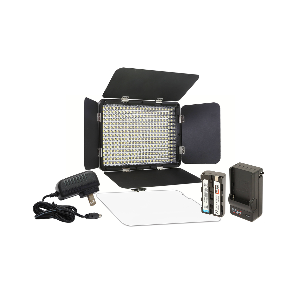 Vidpro LED-330X Variable-Color On-Camera LED Video Light Kit — Glazer's ...
